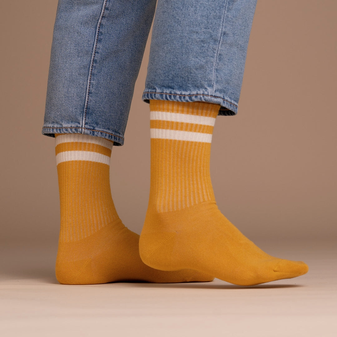 SPORTY YELLOW – Snug Socks Co.