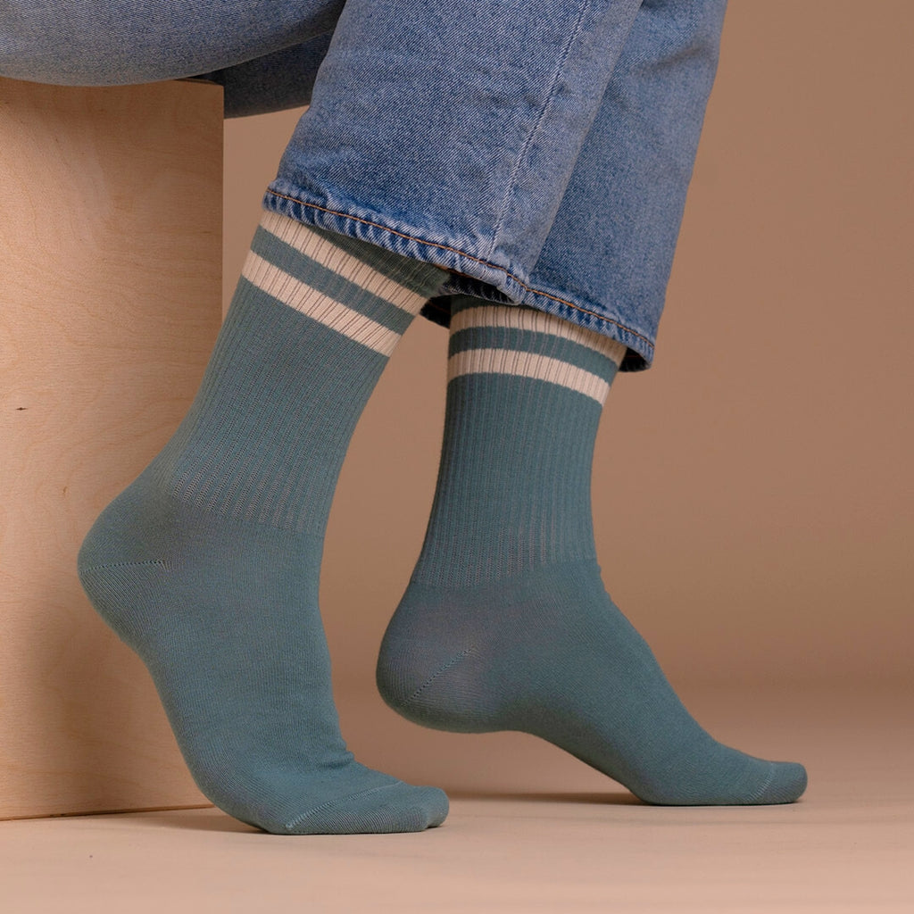 SPORTY LIGHT BLUE – Snug Socks Co.