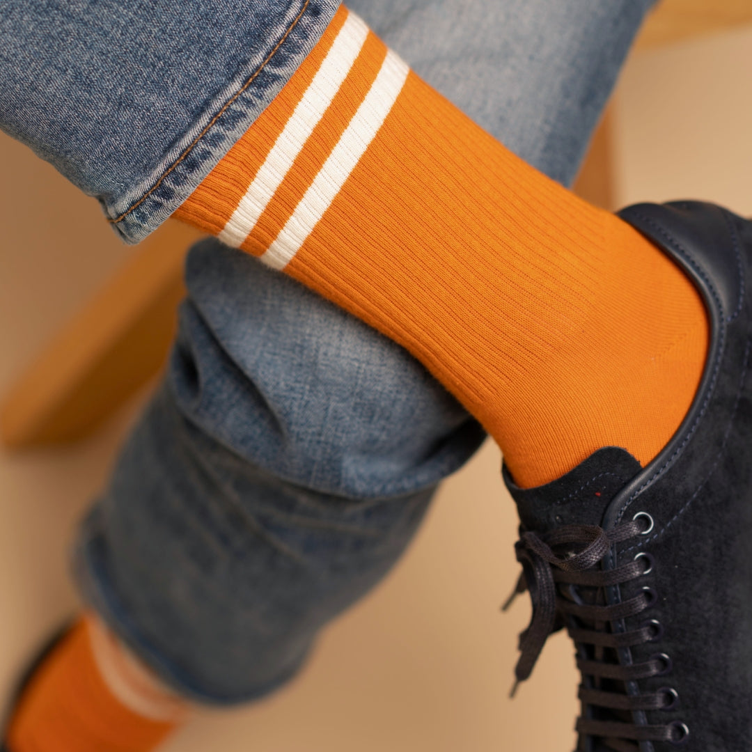 SPORTY BURNT ORANGE – Snug Socks Co.