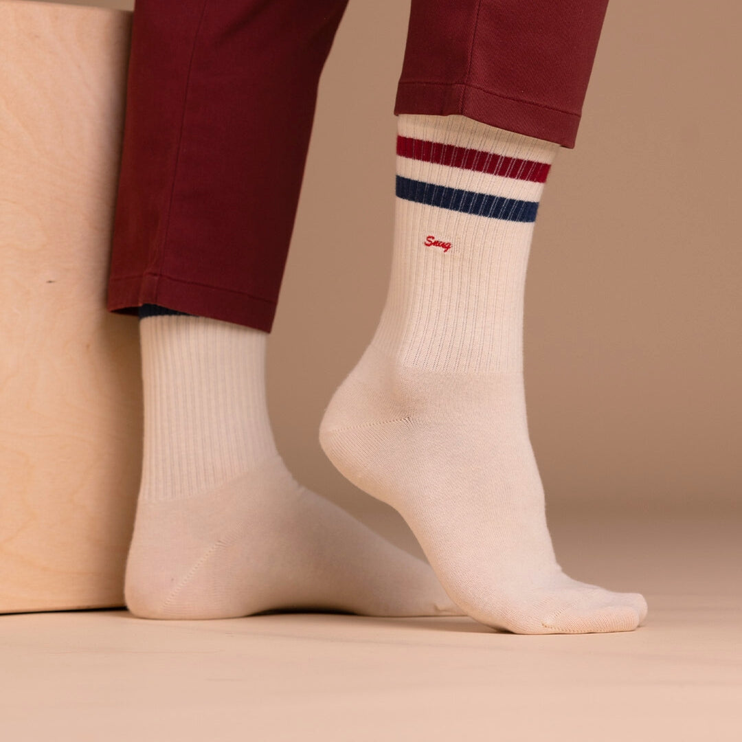 RETRO RED/NAVY – Snug Socks Co.