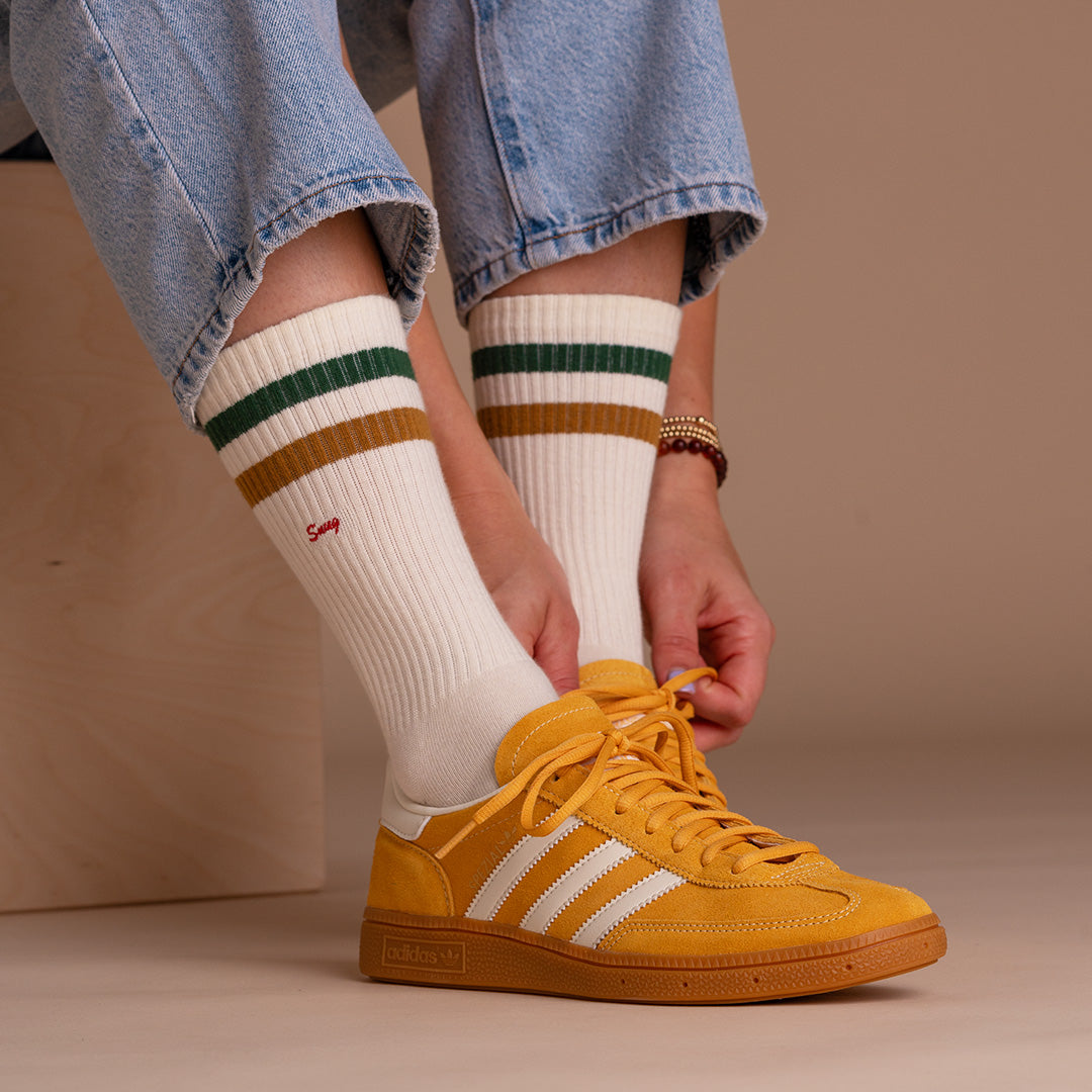 RETRO GREEN/MUSTARD – Snug Socks Co.