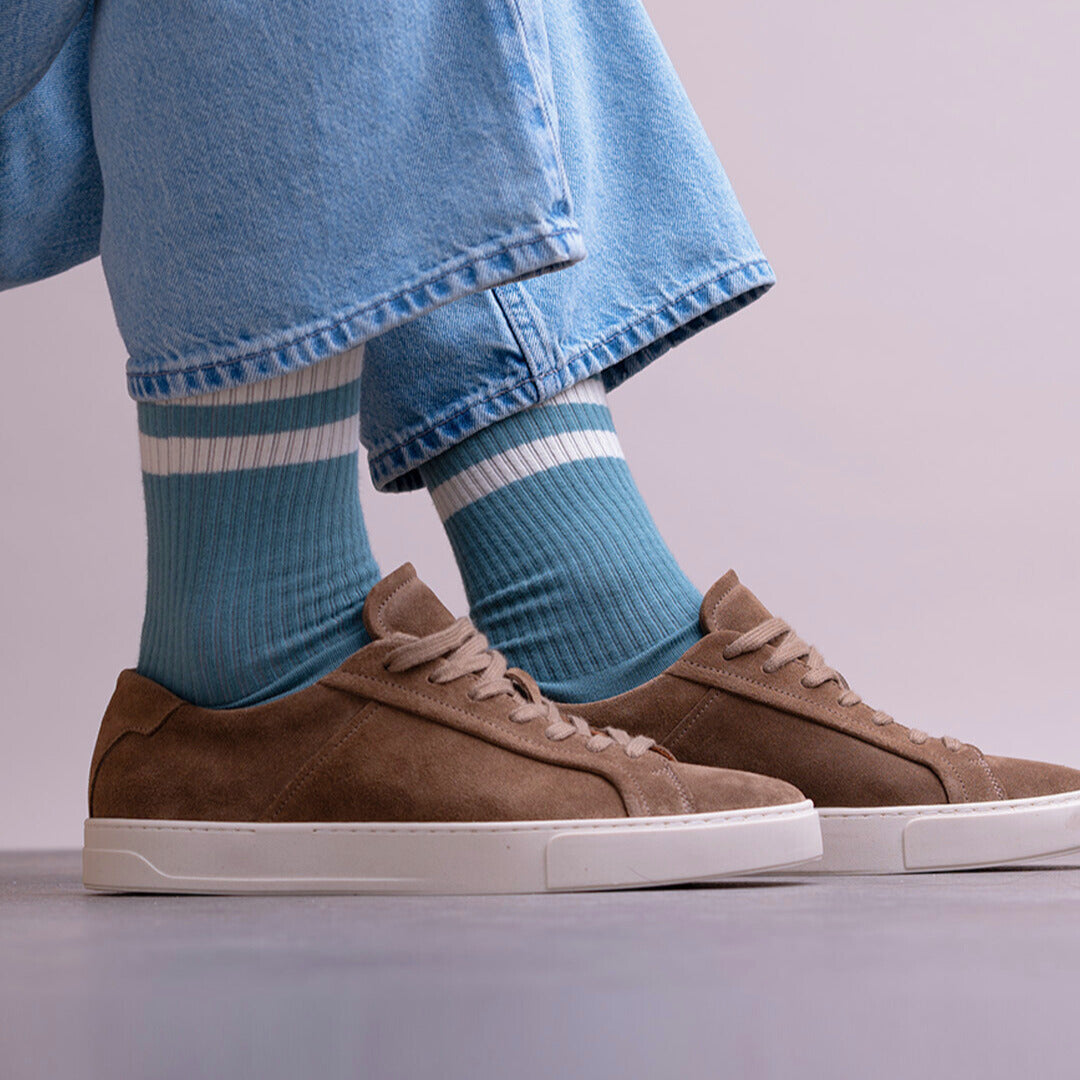 SPORTY LIGHT BLUE – Snug Socks Co.