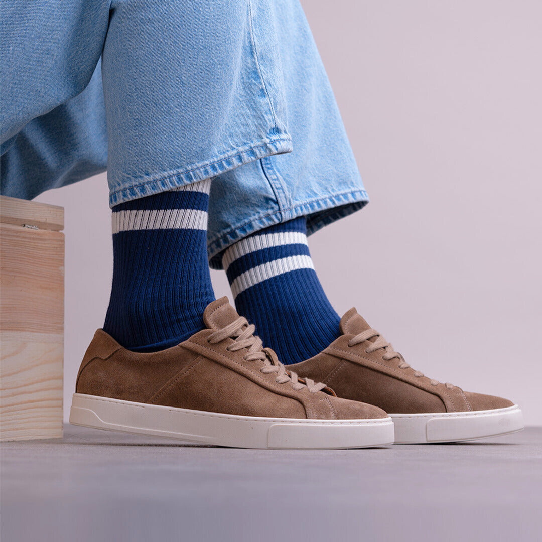 SPORTY DARK BLUE – Snug Socks Co.